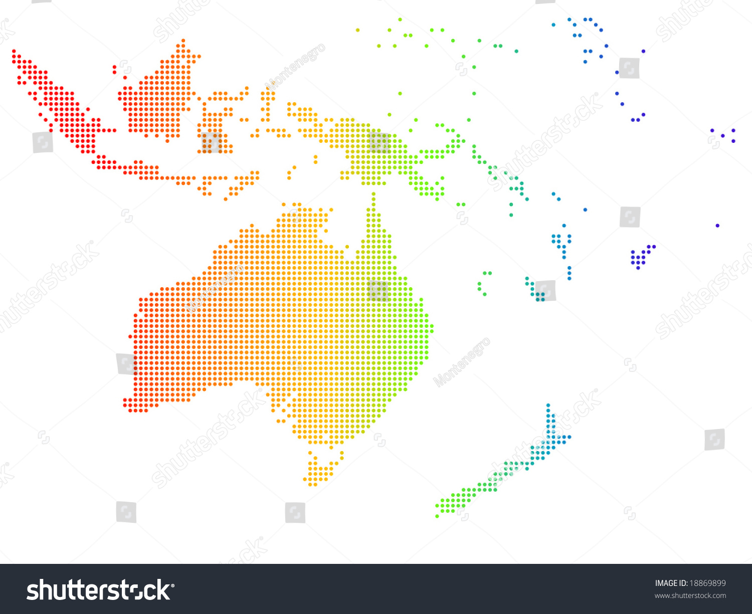 mapa de píxeles de Australia: vector de stock (libre de regalías ...