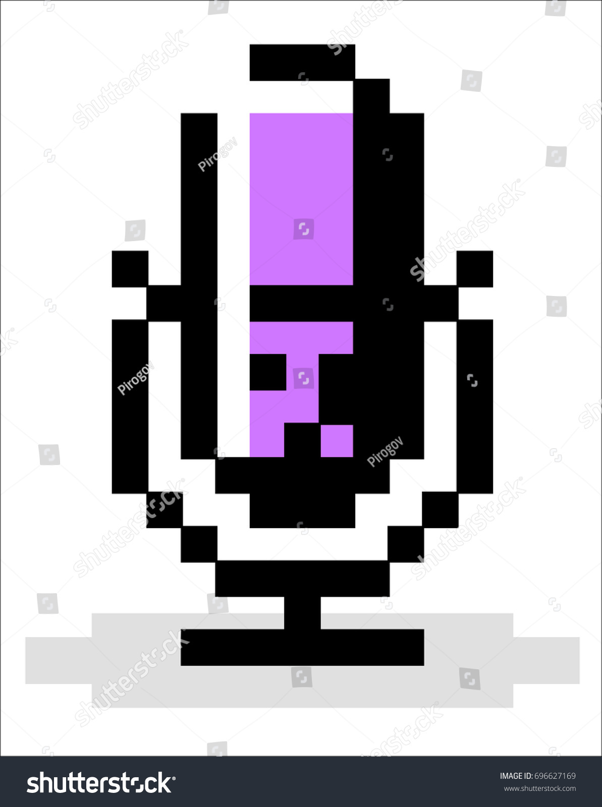 Pixel Microphone Stock Vector (Royalty Free) 696627169 | Shutterstock