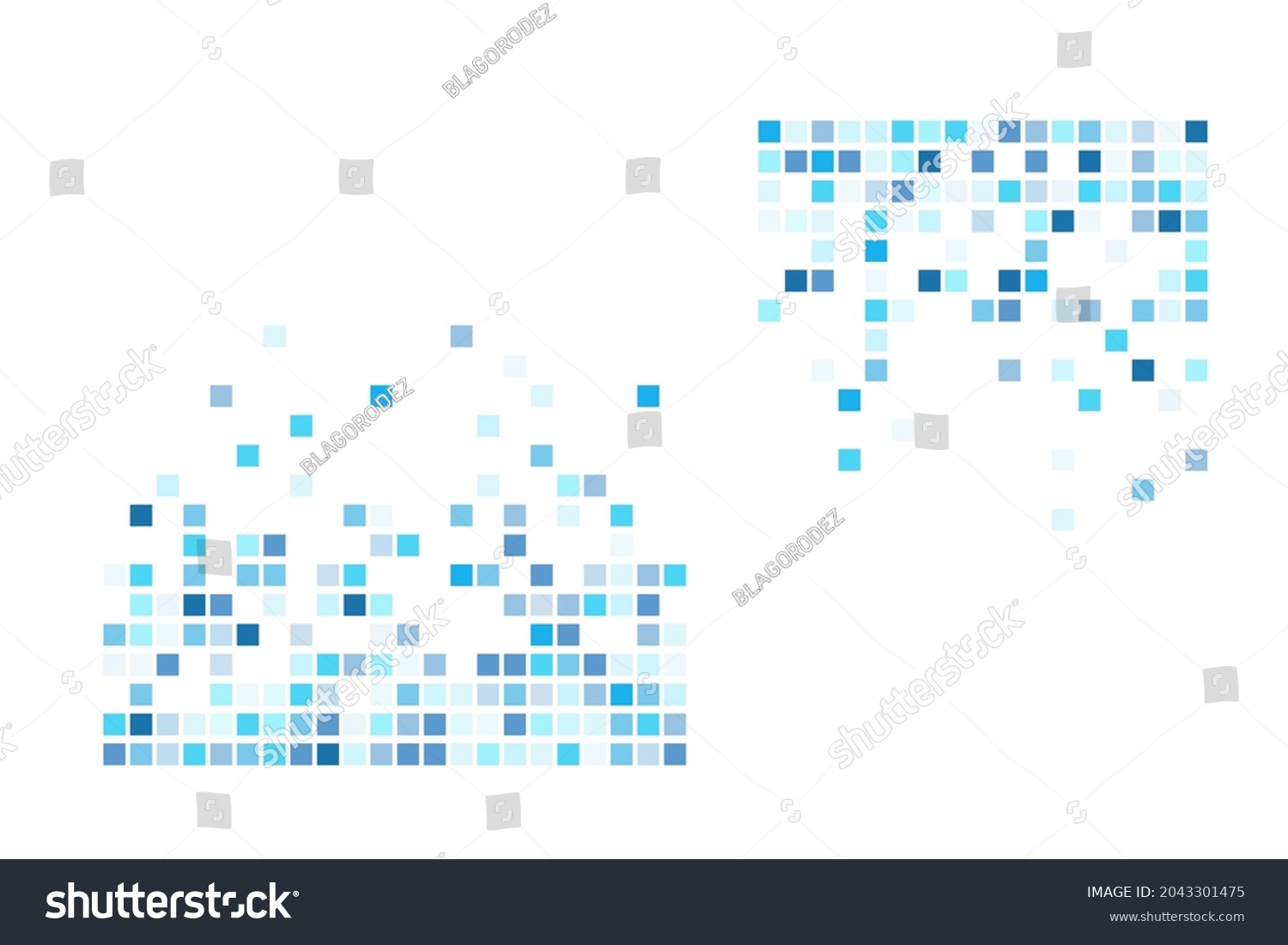 Pixel Mosaic Pixel Decay Illustration Falling Stock Vector (Royalty ...