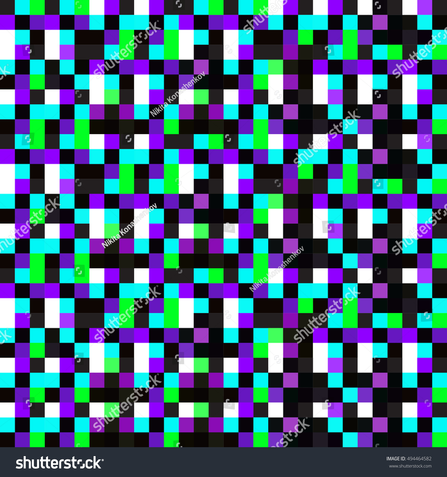 Pixel Mosaic Seamless Pattern Cmyk Tones Stock Vector (Royalty Free ...