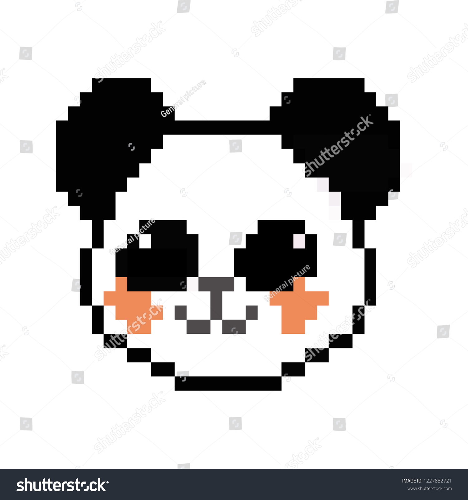 Pixel Panda Cartoon Stock Vector (Royalty Free) 1227882721