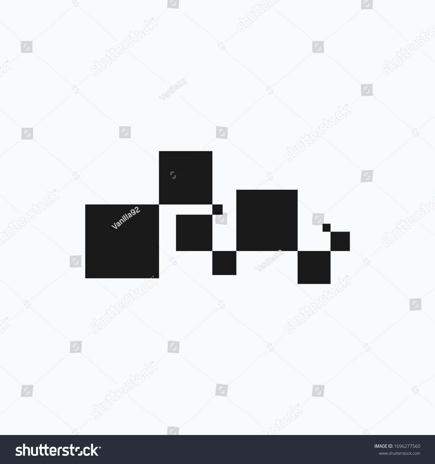 Pixelparticle Logo Design Template Vector Sign Stock Vector (Royalty ...