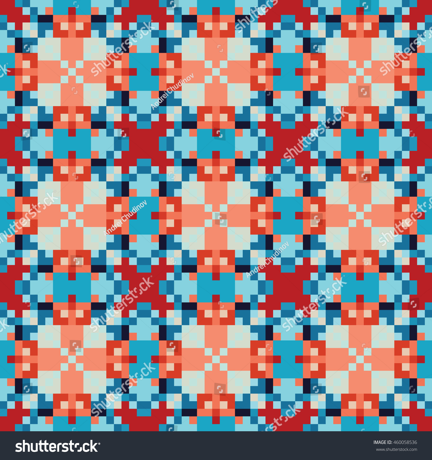 Pixel Pattern Cloth Design Wallpaper Print Stock Vector (Royalty Free ...