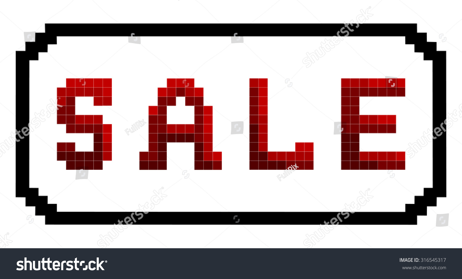 Pixel Sale Tagvector Isolated Stock Vector 316545317 - Shutterstock