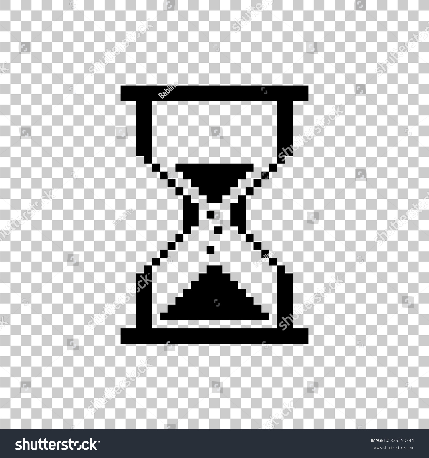 Pixel Sand Clock Cursor Vector Icon Stock Vector (Royalty Free) 329250344