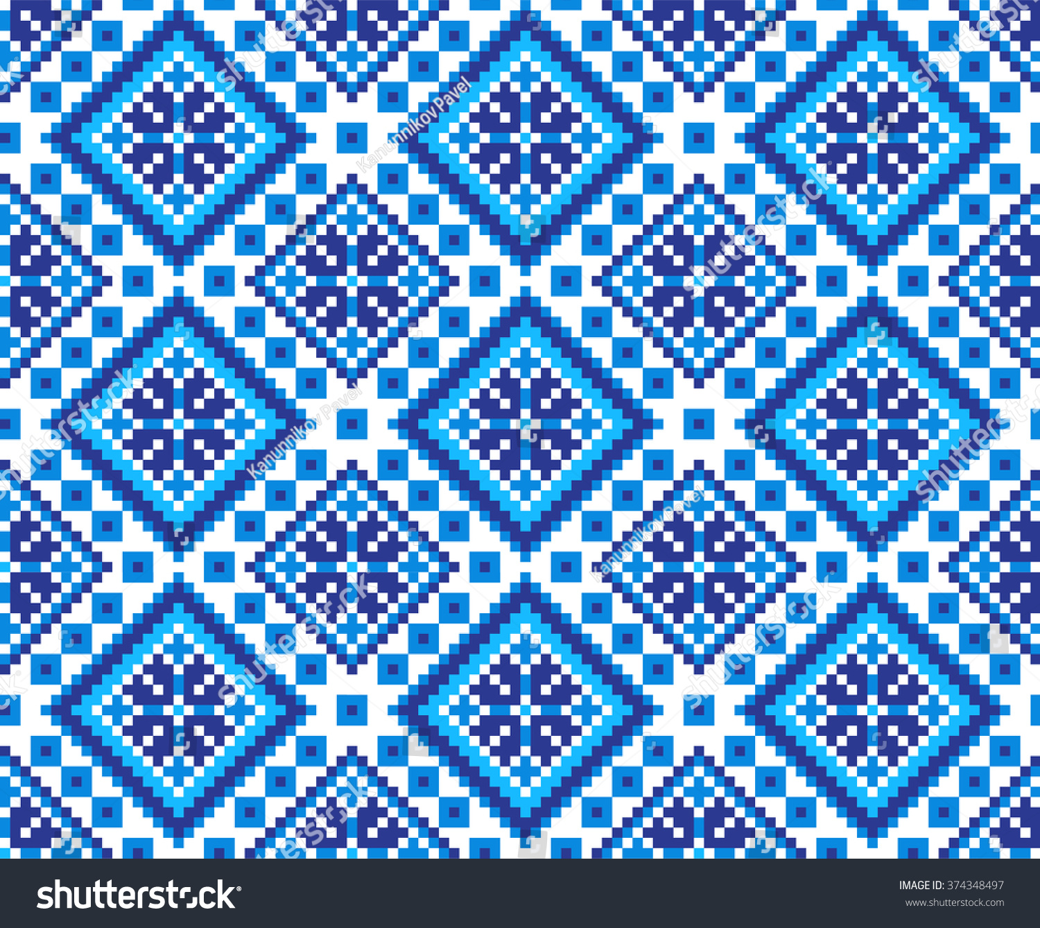 Pixel Seamless Pattern Aztecs Stock Vector (Royalty Free) 374348497 ...