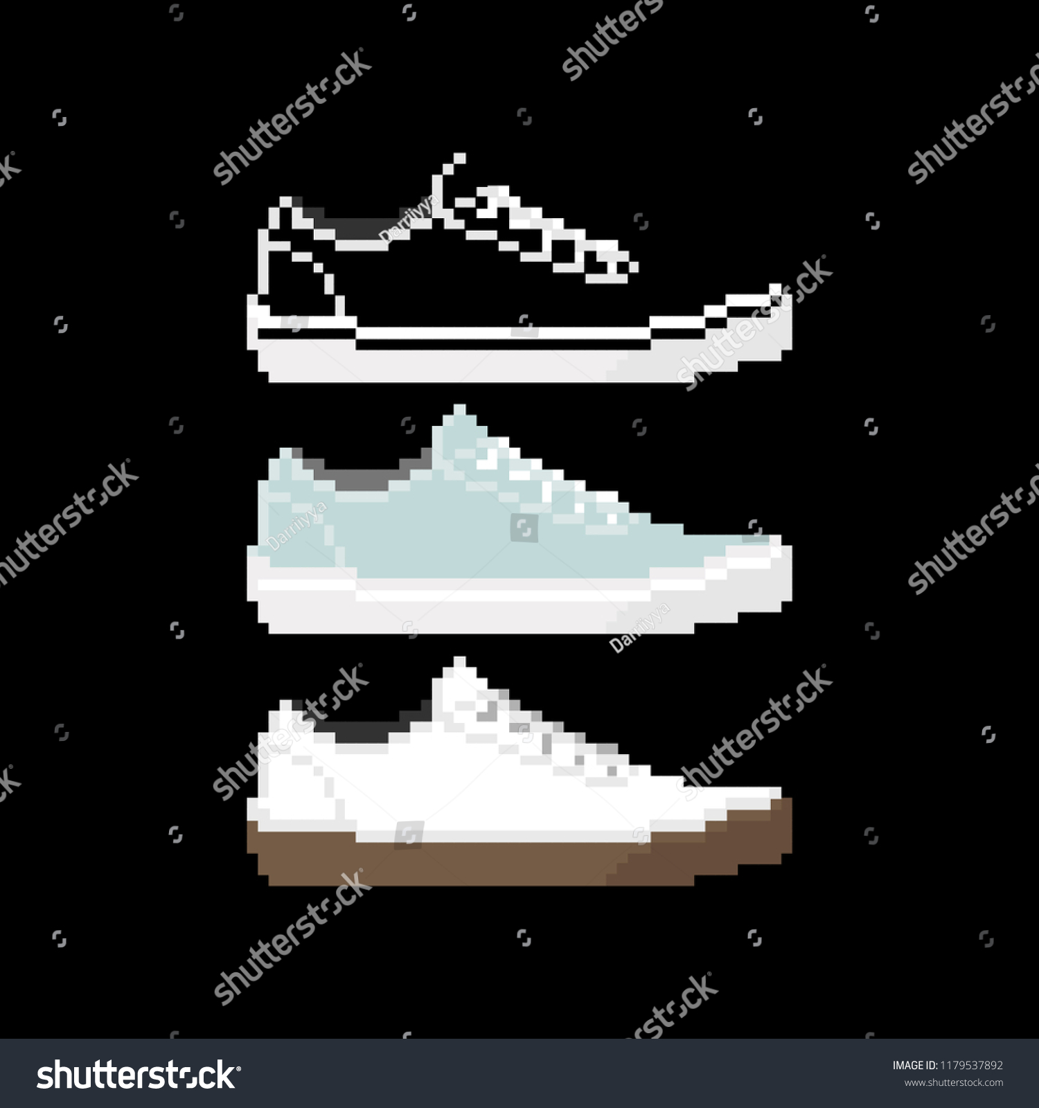 Pixel Shoes Vector Illustration Stock Vector (Royalty Free) 1179537892 ...