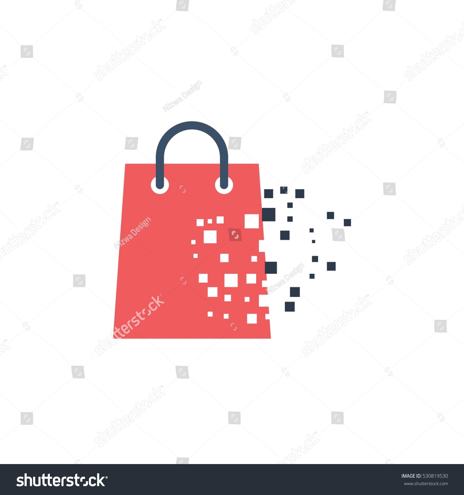 Pixel Shop Vector Logo Design Element Stock Vector (Royalty Free) 530819530