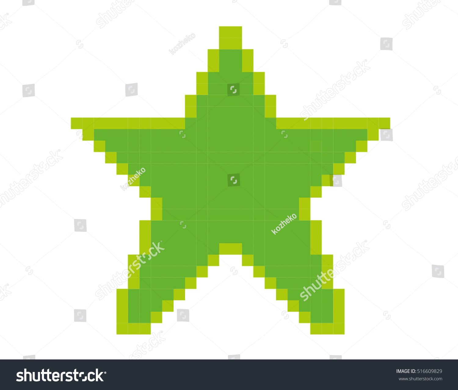 Pixel Star Stock Vector (Royalty Free) 516609829