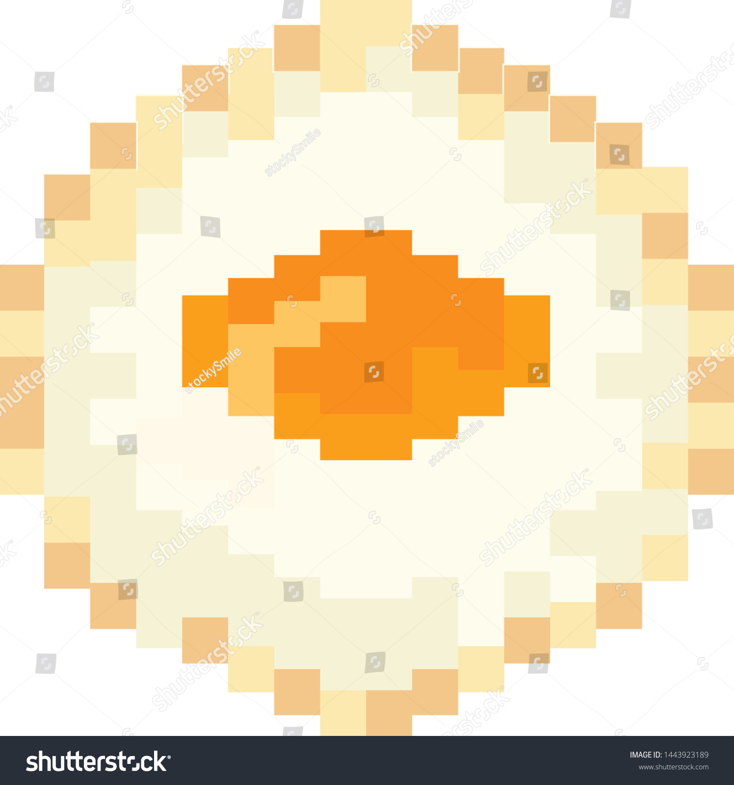Pixel Vector Fried Egg Idea Stock Vector (Royalty Free) 1443923189