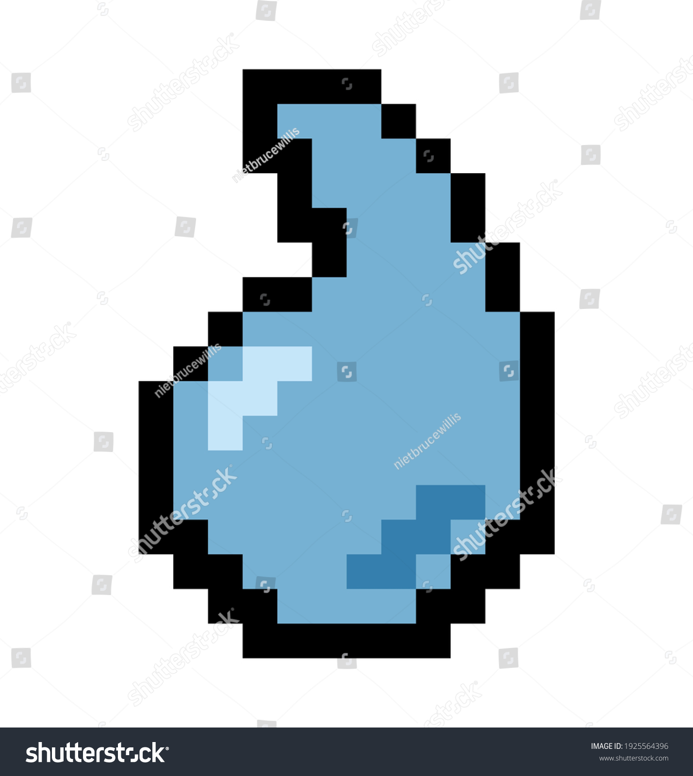 Pixel Water Droplet Vector Isolated Stock Vector (Royalty Free) 1925564396