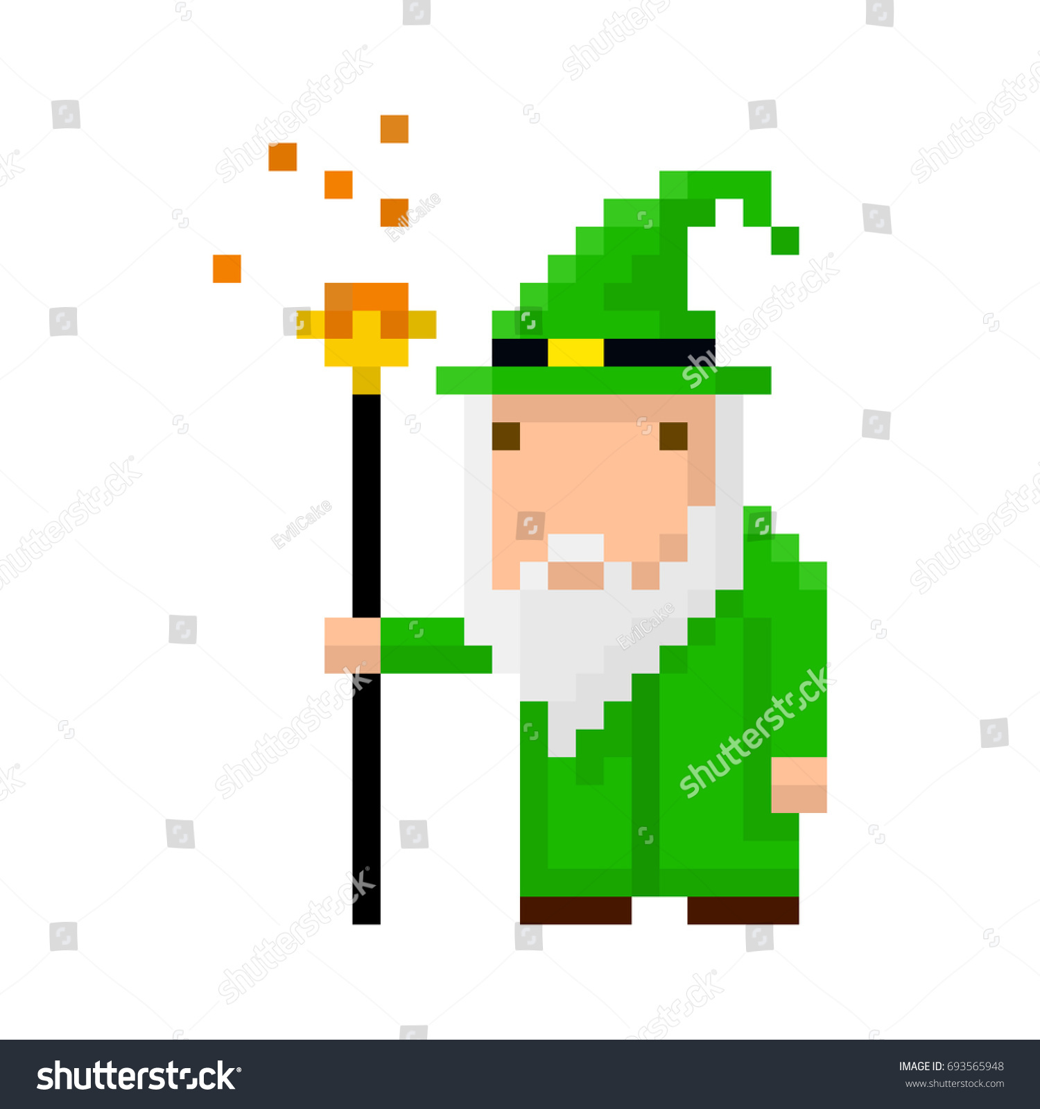 Pixel Wizard Games Applications Stock Vector (Royalty Free) 693565948