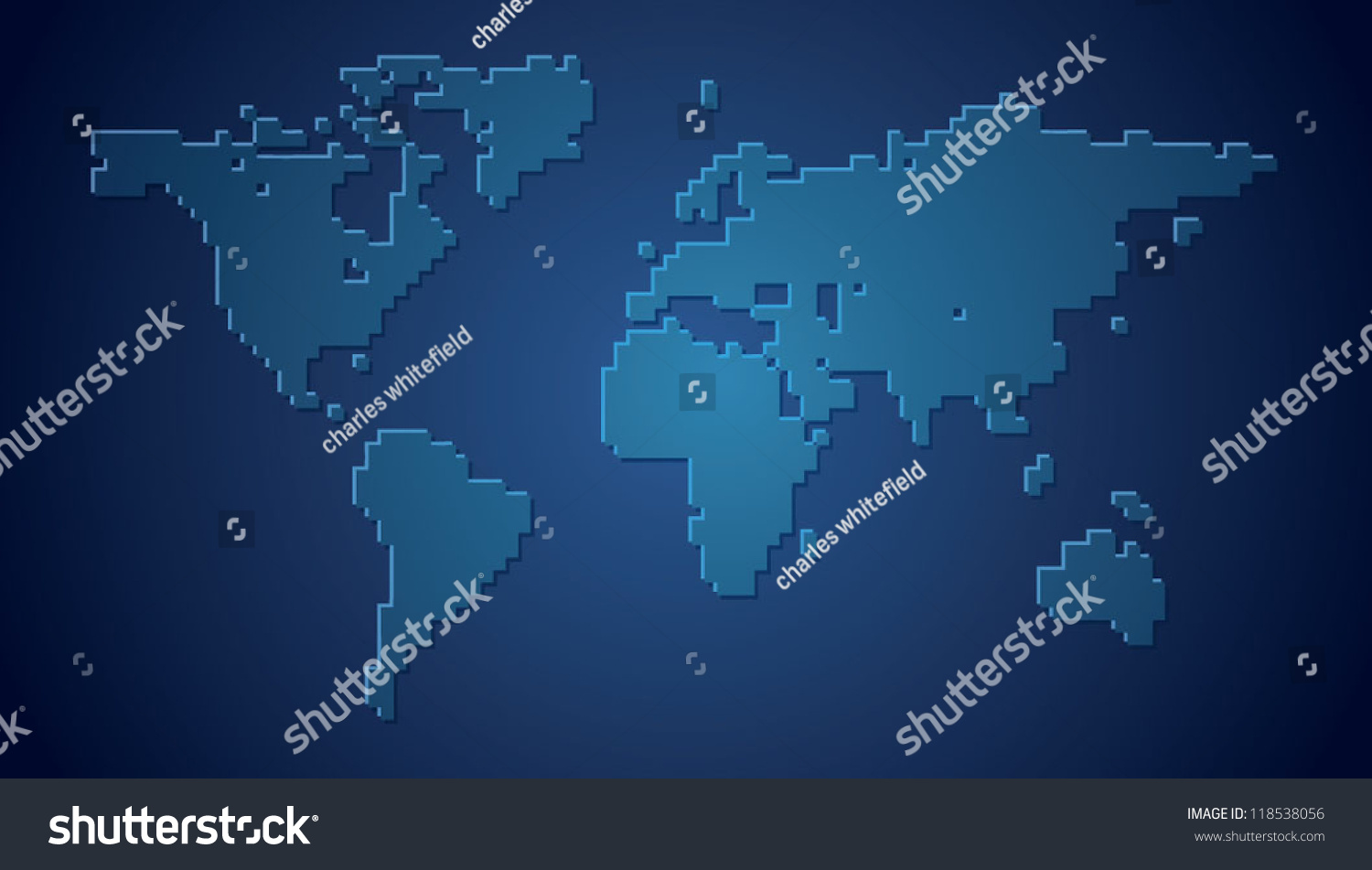 Pixel World Map Business Vector Background Stock Vector (Royalty Free ...