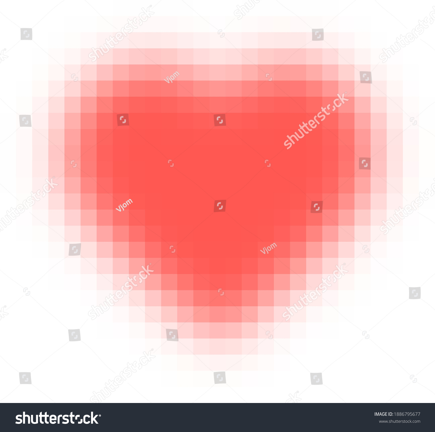 Pixelated Blurred Red Heart Shape Icon Stock Vector (Royalty Free ...
