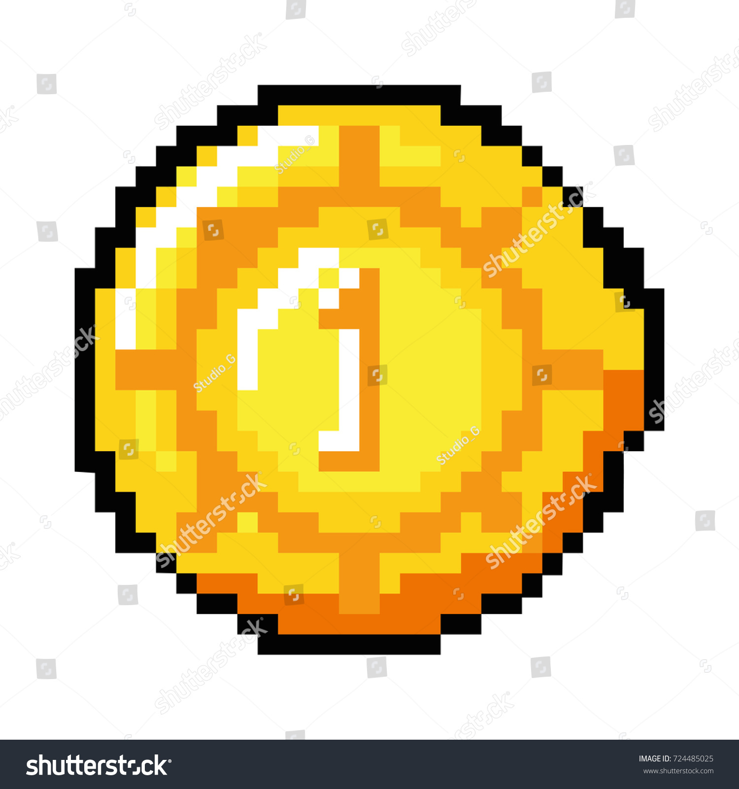 Pixelated Coin Game Icon Stock Vector (Royalty Free) 724485025 ...