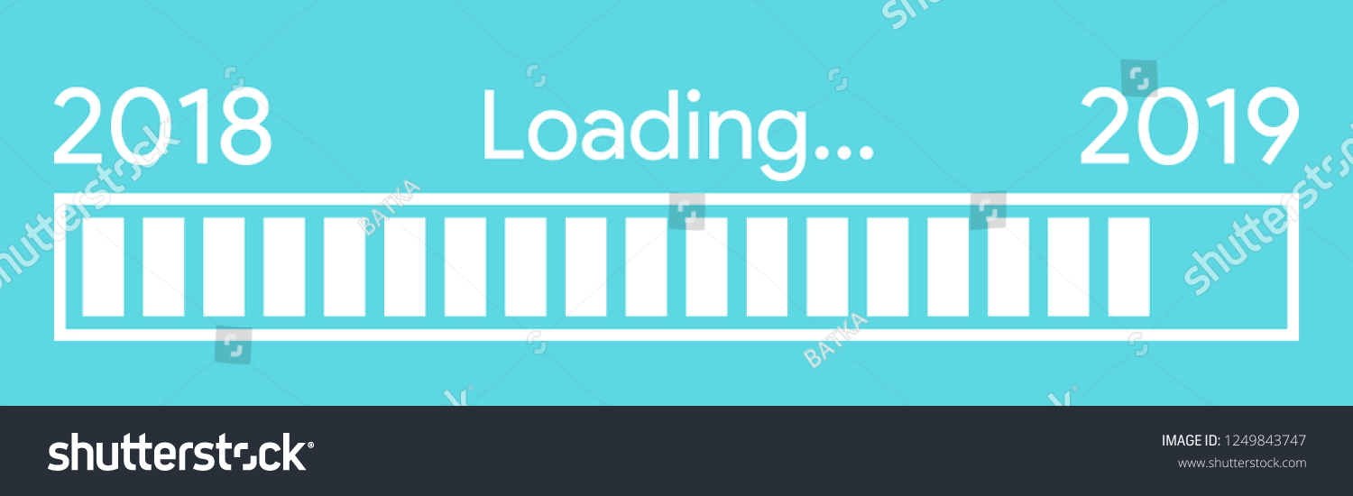 Pixelated Progress Bar Year 2018 2019 Stock Vector (Royalty Free ...