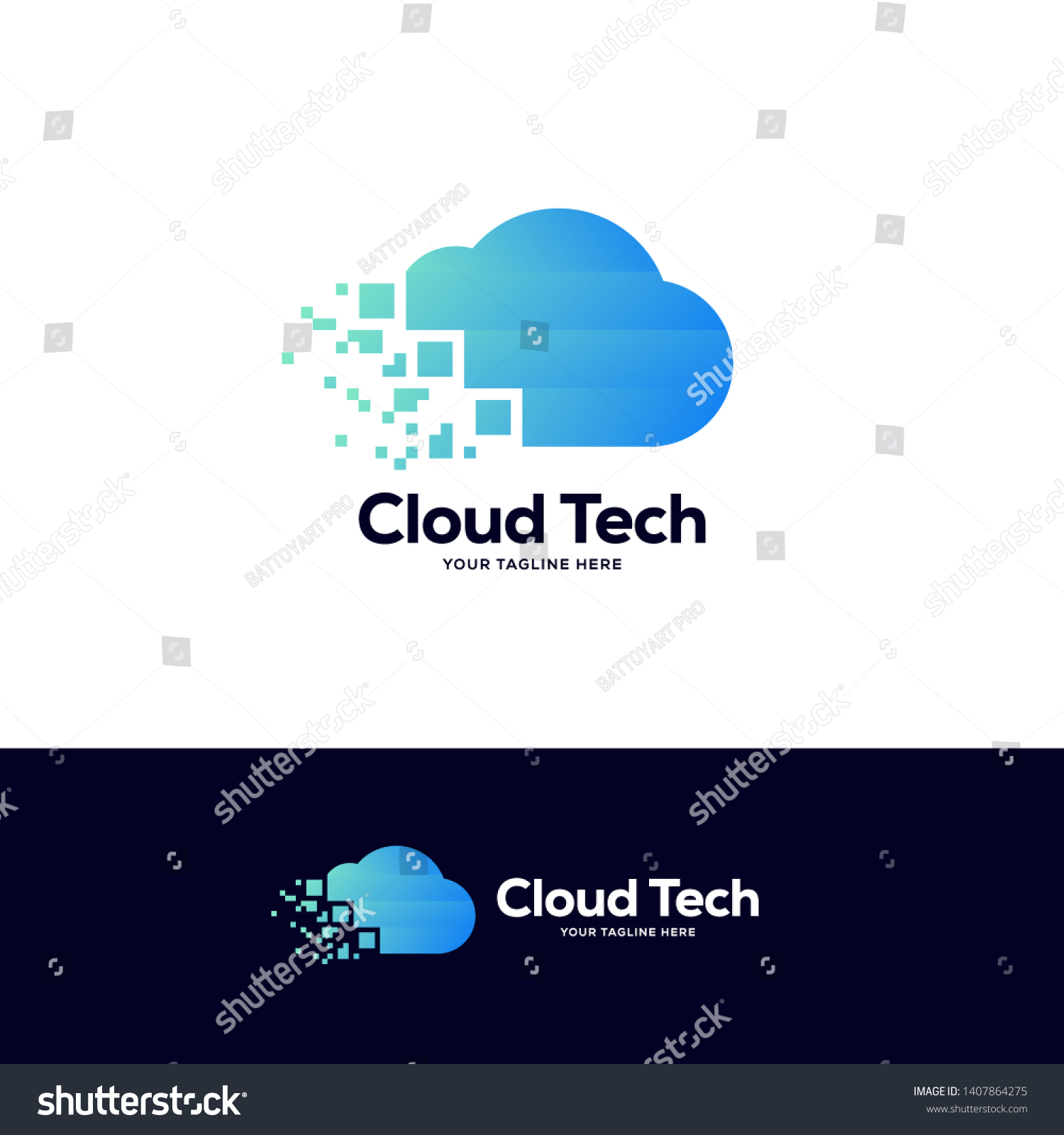Pixels Cloud Logo Design Template Tech: Vector có sẵn (miễn phí bản quyền) 1407864275 | Shutterstock