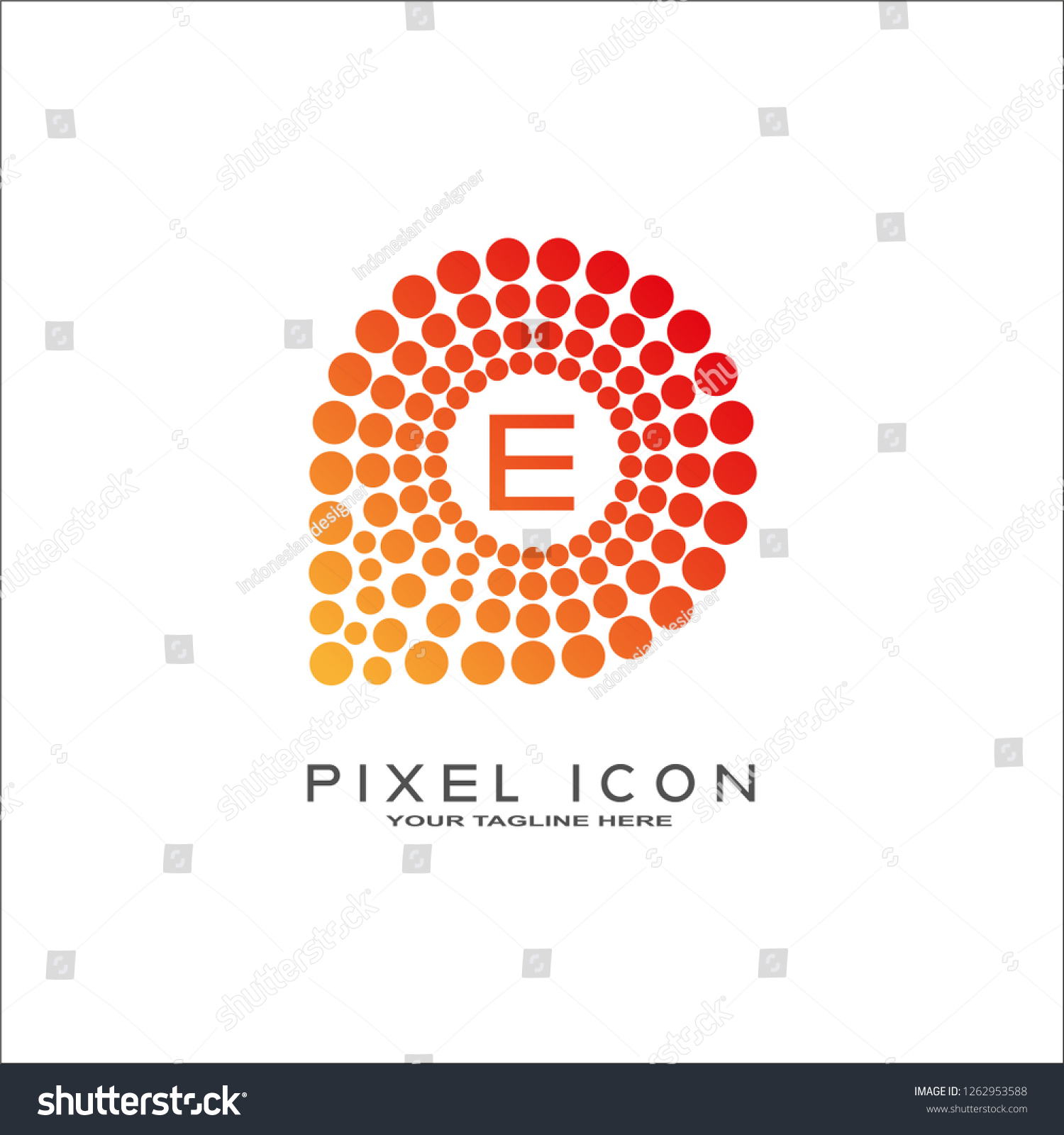 Pixels Logo Template Tech Vector Logos: vector de stock (libre de ...