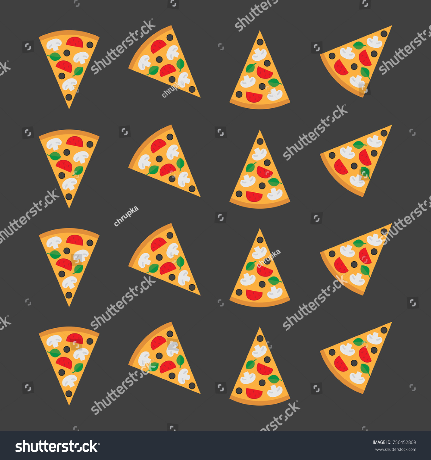 Pizza Background Vector Illustration: vector de stock (libre de ...