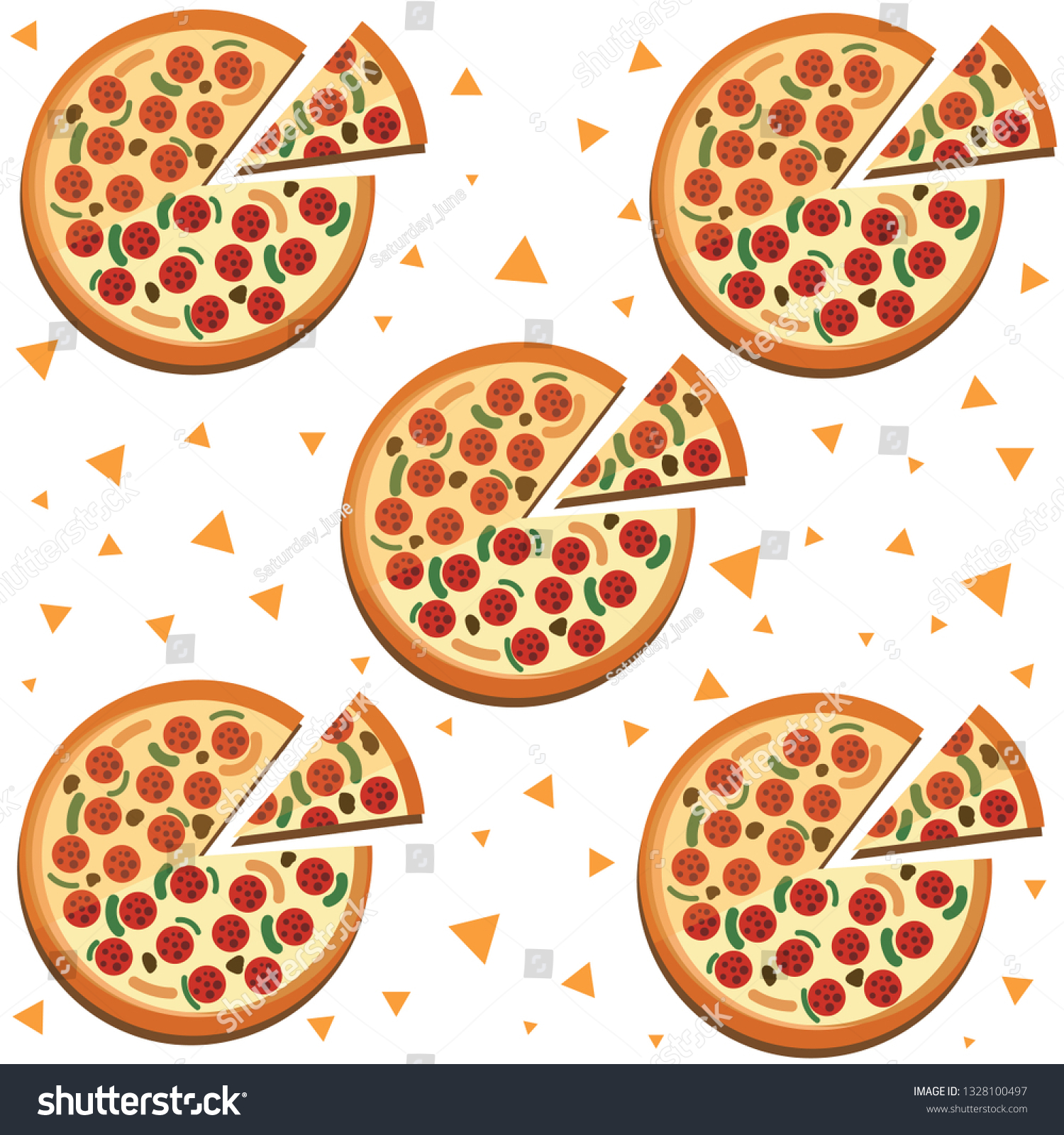 Pizza Background Wallpaper Vector Stock Vector (Royalty Free) 1328100497