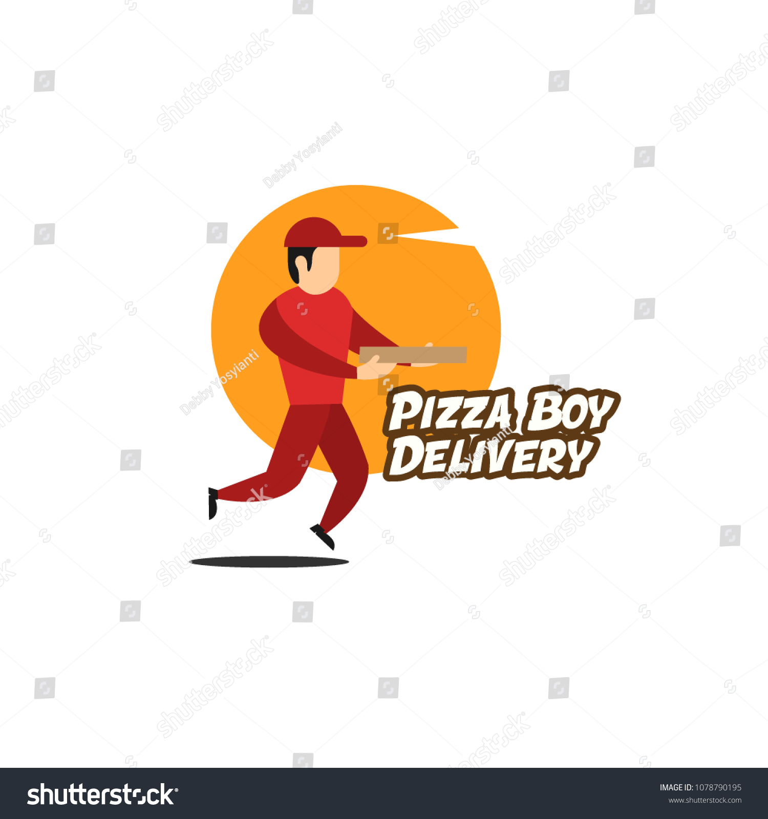 Pizza Delivery Logo Stock Vector (Royalty Free) 1078790195 | Shutterstock