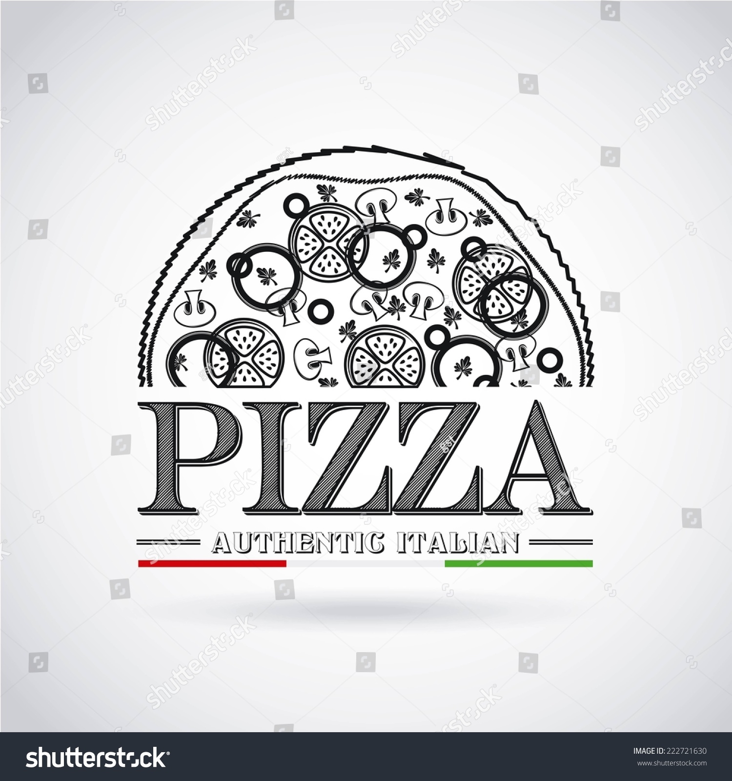 Pizza Graphic Design Vector Illustration Stock Vector (Royalty Free ...