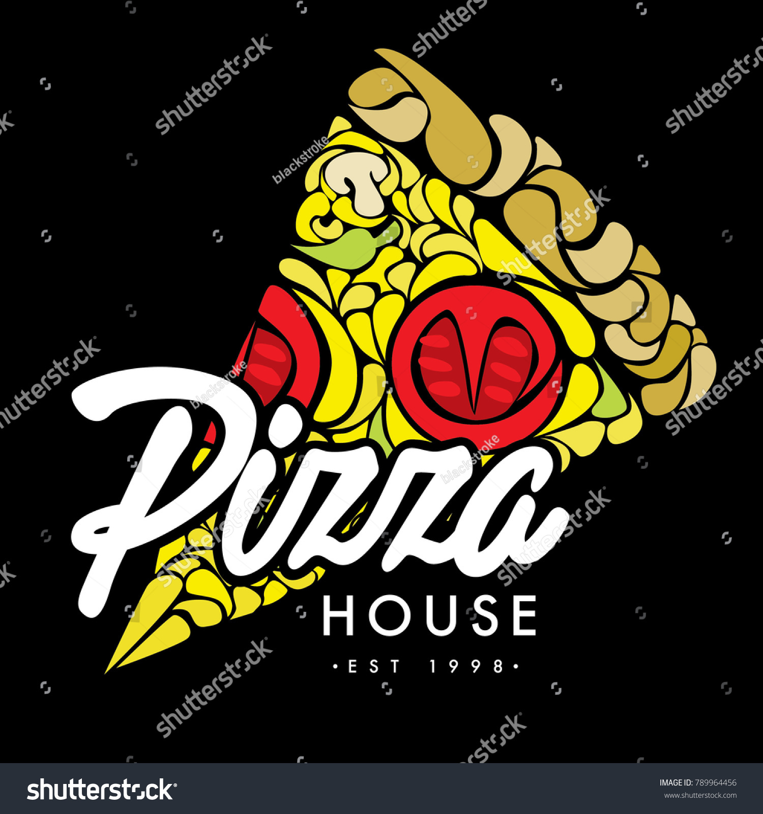 Pizza House Logo Vector File: Stock-Vektorgrafik (Lizenzfrei) 789964456 ...