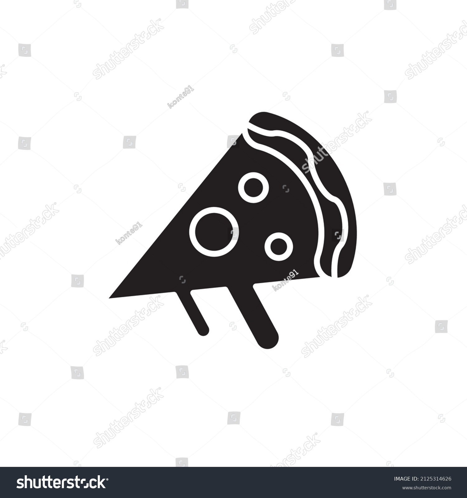 Pizza Icons Symbol Vector Elements Infographic Stock Vector (Royalty ...