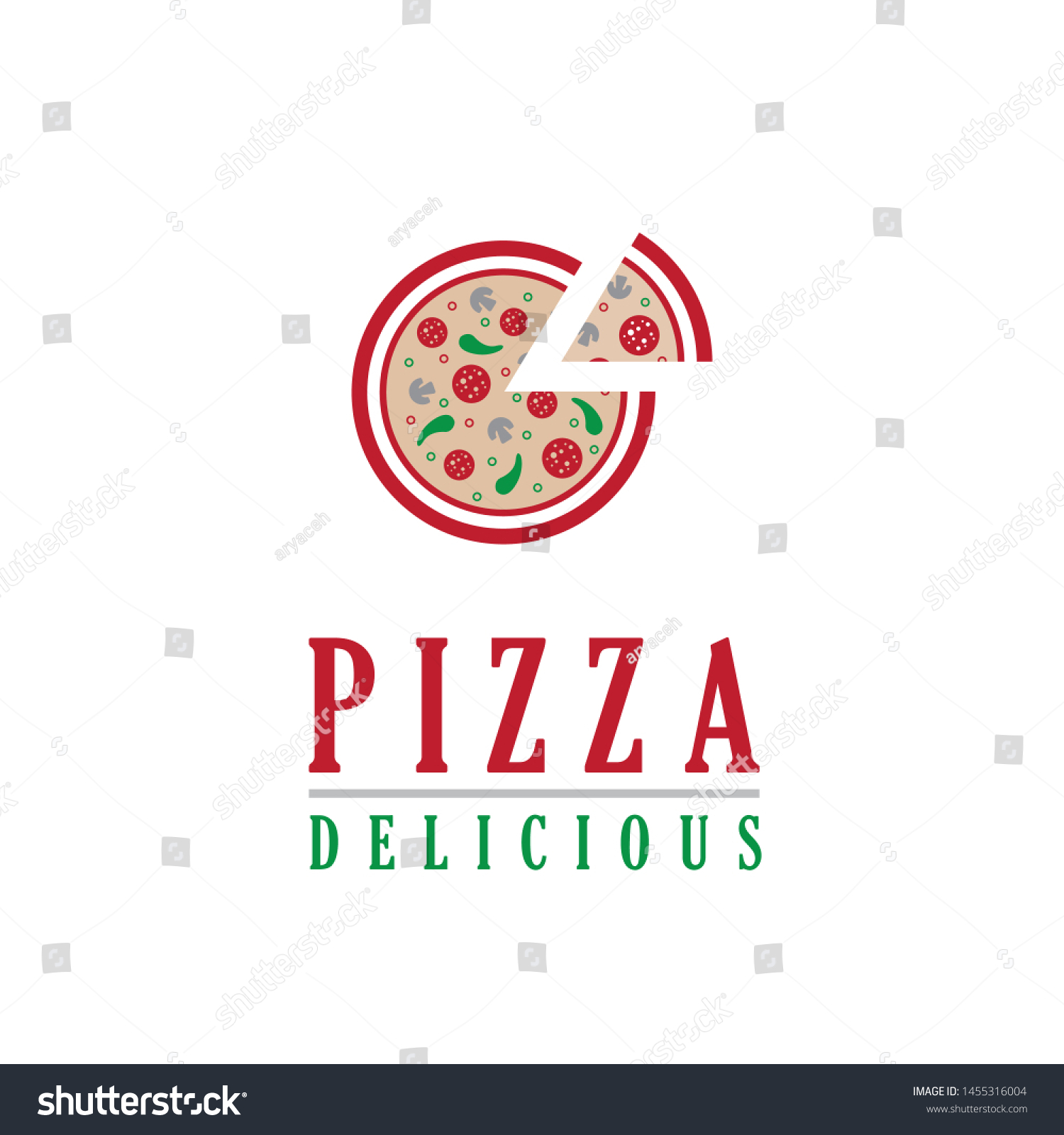 Pizza Logo Design Vector Template Stock Vector (Royalty Free ...
