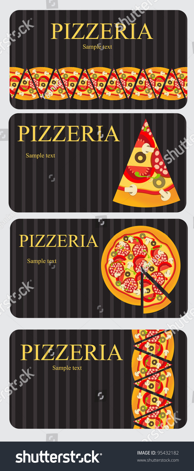 Pizza Menu Template Vector Illustration Stock Vector (Royalty Free ...
