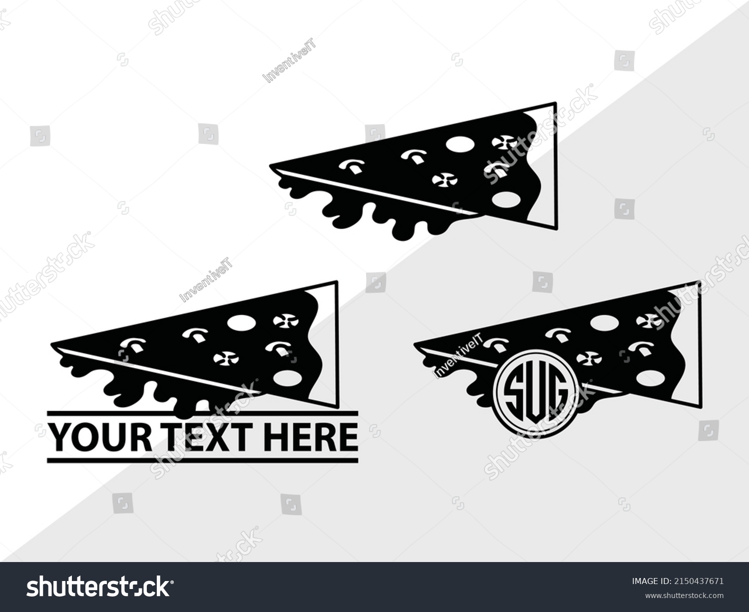 Pizza Monogram Printable Vector Illustration Stock Vector (Royalty Free ...