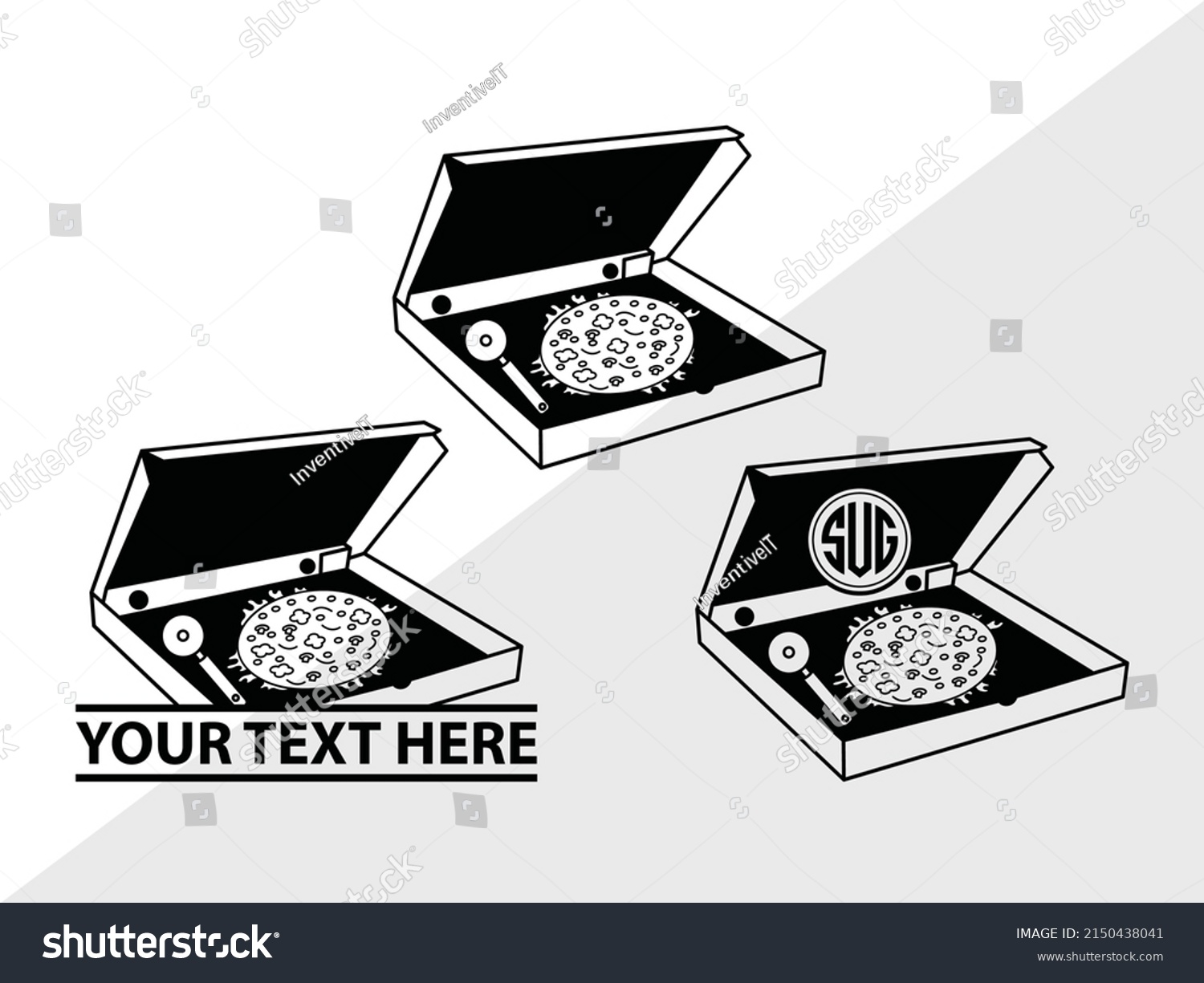 Pizza Monogram Printable Vector Illustration Stock Vector (Royalty Free ...