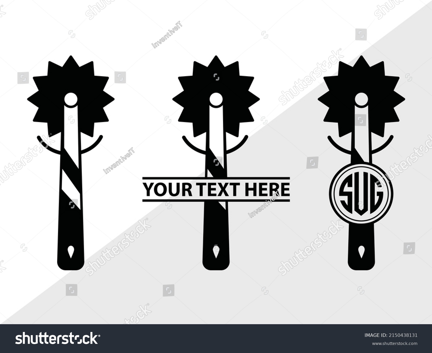 Pizza Monogram Printable Vector Illustration Stock Vector (Royalty Free ...