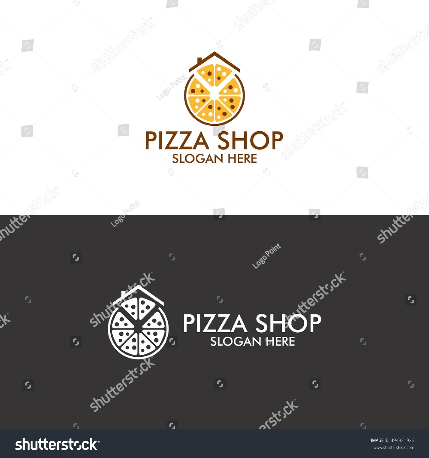 Pizza Shop Logo Vector Stock Vector (Royalty Free) 494921926 | Shutterstock