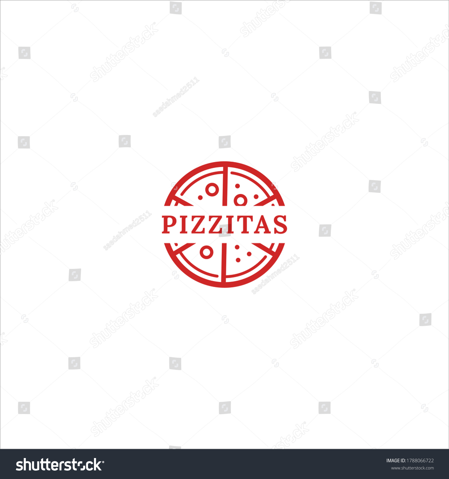 Pizza Slice Logo Design Vector Template: เวกเตอร์สต็อก (ปลอดค่า ...