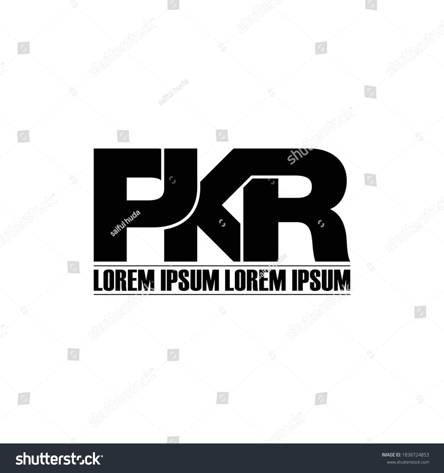 Pkr Letter Monogram Logo Design Vector Stock Vector (Royalty Free ...