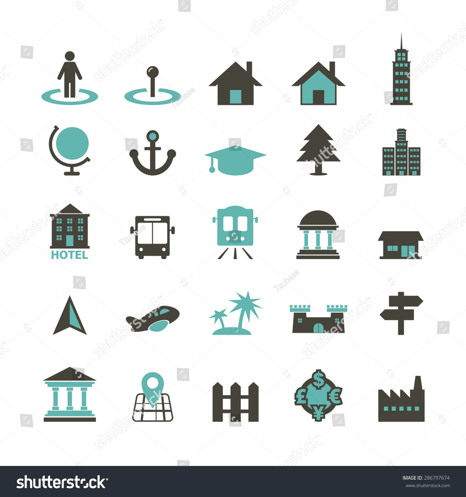 Place Icon Stock Vector Illustration 286797674 : Shutterstock