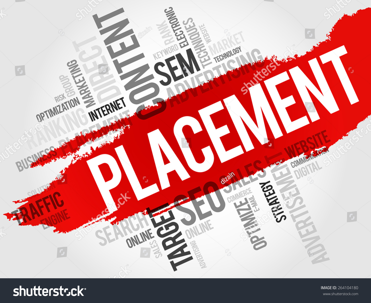 Placement Word Cloud Business Concept: vector de stock (libre de ...