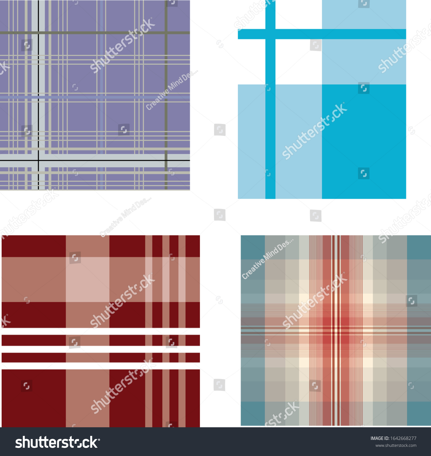 Plaid Checkered Pattern Templates Stock Vector (Royalty Free ...