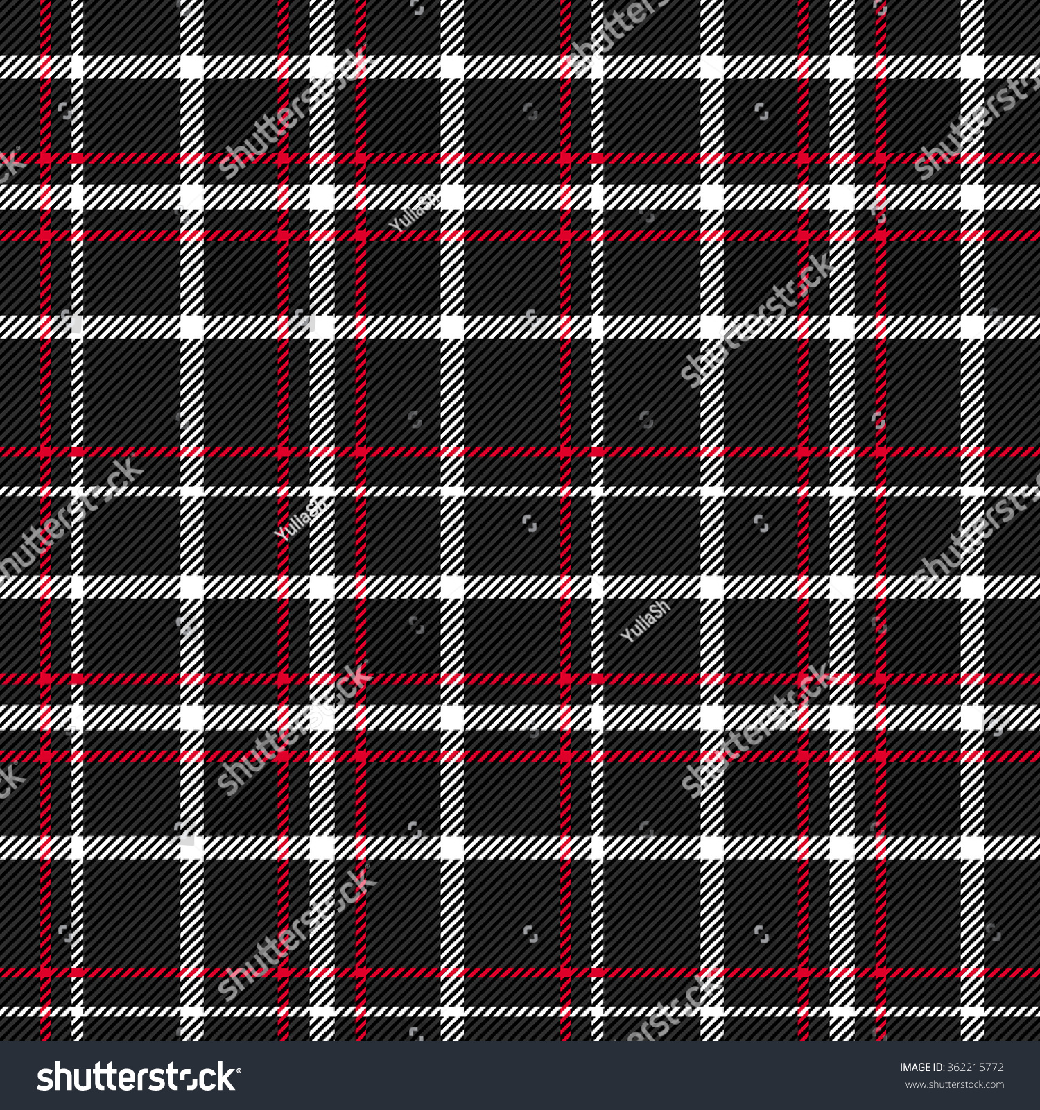 Plaid Tartan Checkered Seamless Pattern Red Stock Vector 362215772 ...