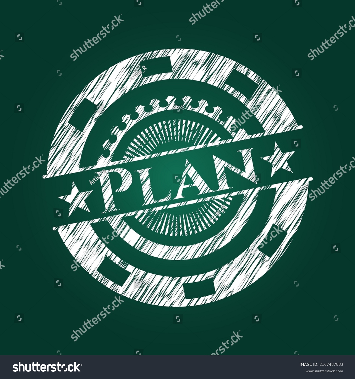 Plan Chalk Emblem Vector Illustration Detailed Stock Vector (Royalty ...