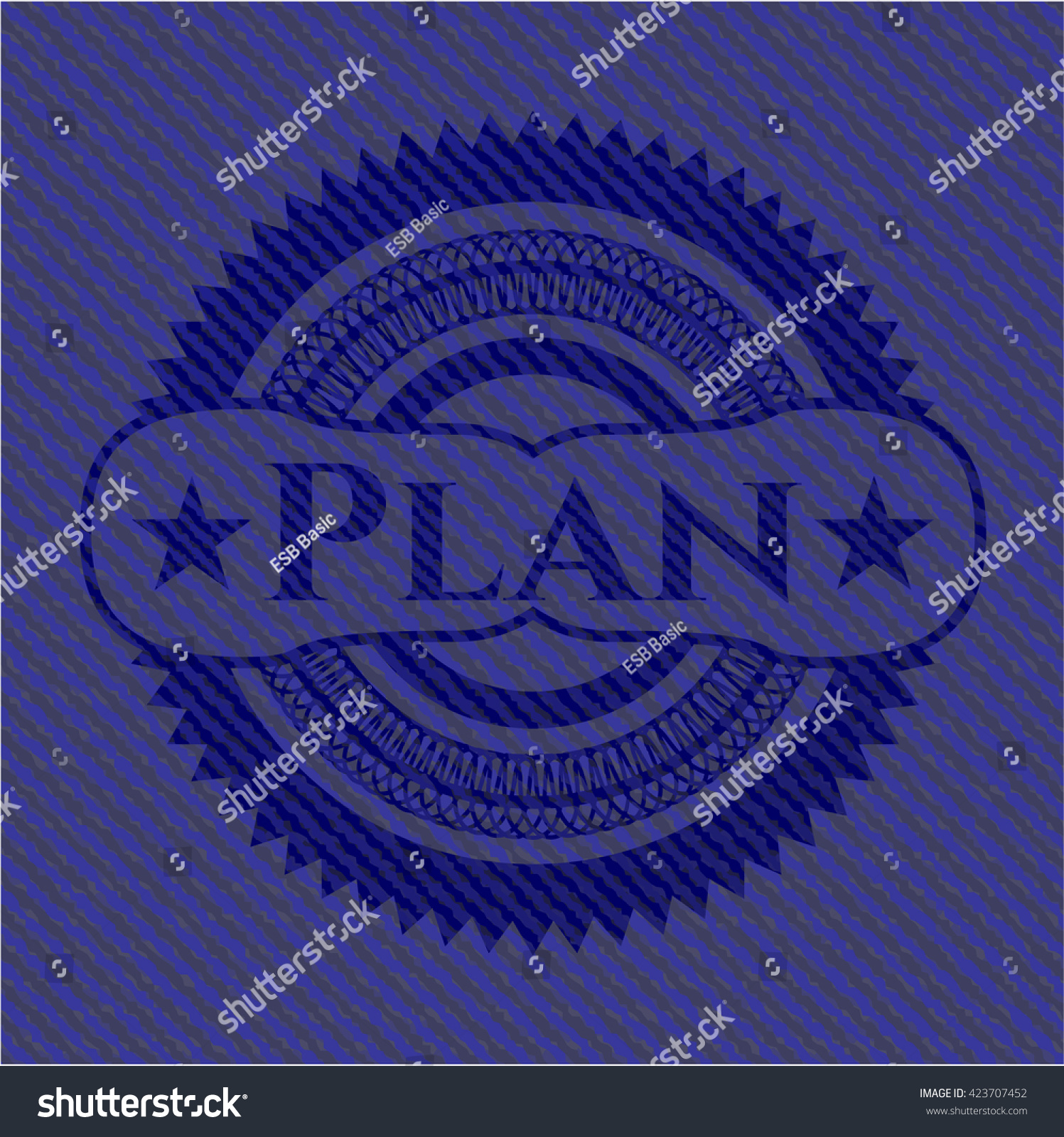 Plan Emblem Denim High Quality Background Stock Vector (Royalty Free ...