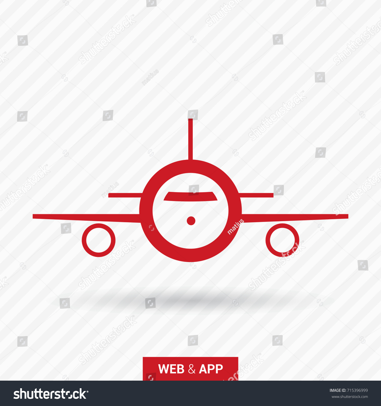 Plane Aircraft Line Vector Icon Stock Vector (Royalty Free) 715396999 ...