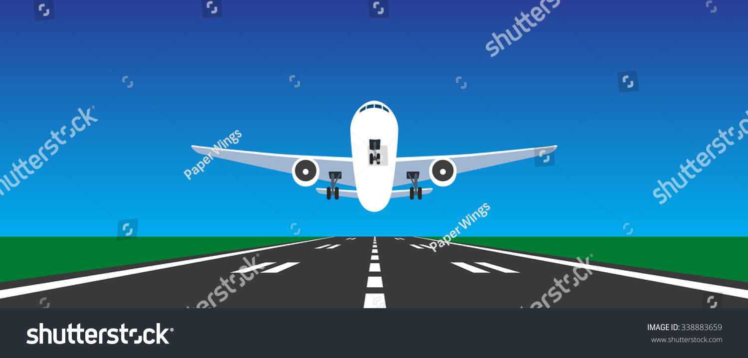 Plane Runway Stock Vector (Royalty Free) 338883659