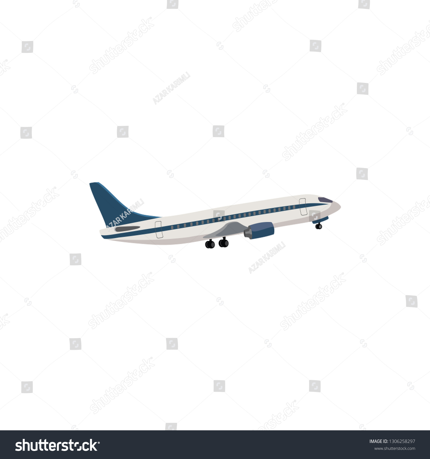 Plane Cartoon Icon Stock Vector (Royalty Free) 1306258297 | Shutterstock
