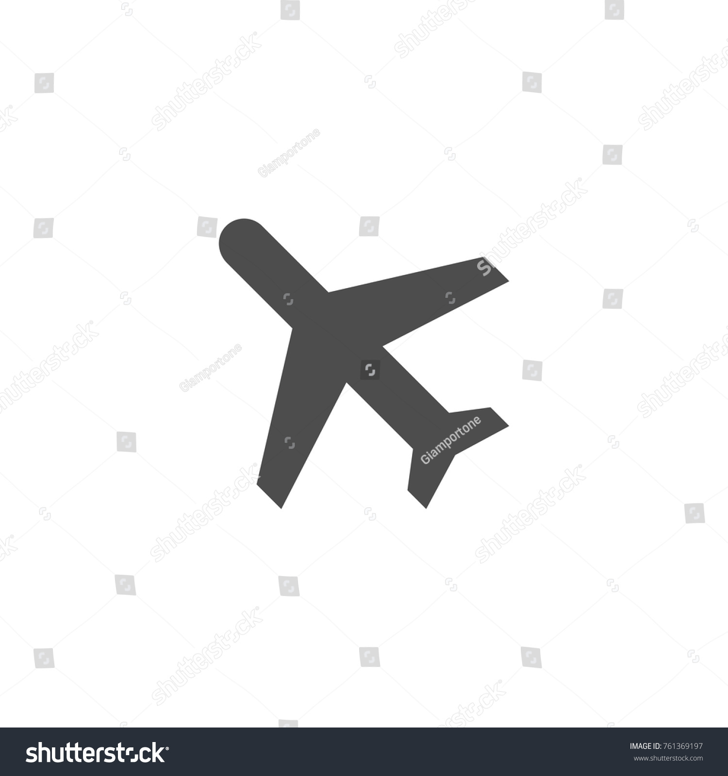 Plane Icon Vector Flight Symbol Solid Stock Vector (Royalty Free ...
