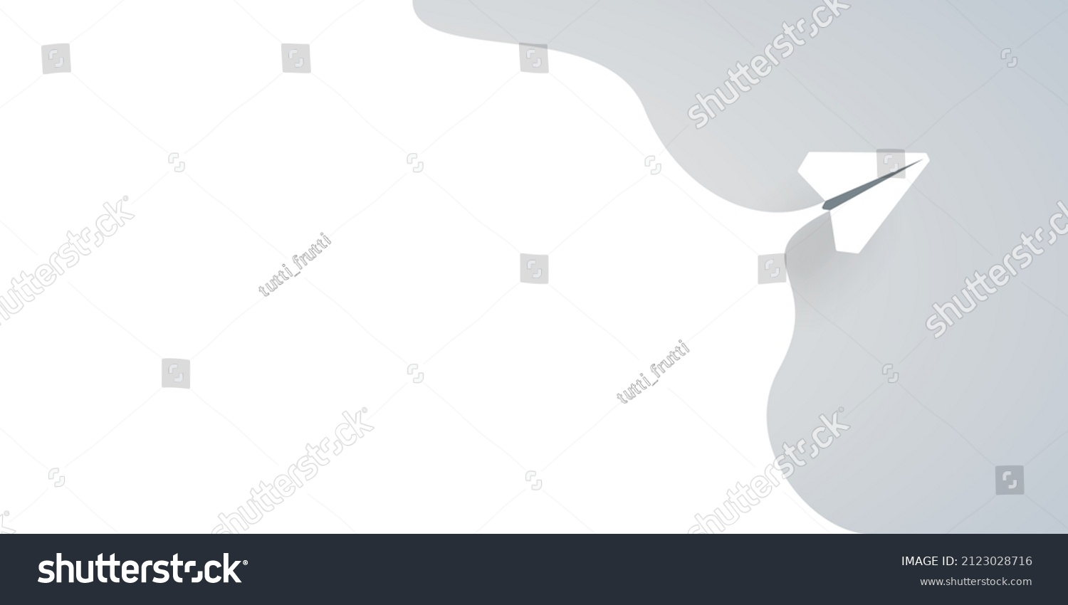 Plane Opened Blank Space Illustration Stock Vector (Royalty Free ...