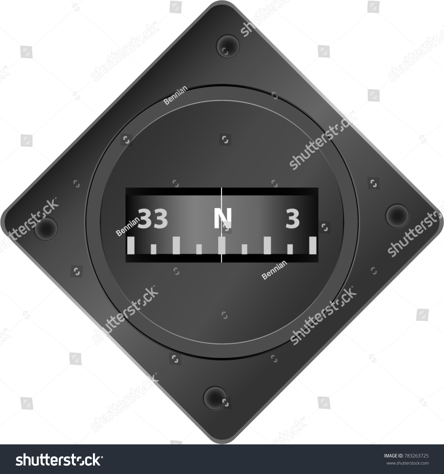Plane Vector Navigation Instrument Indicator On Stock Vector (Royalty ...