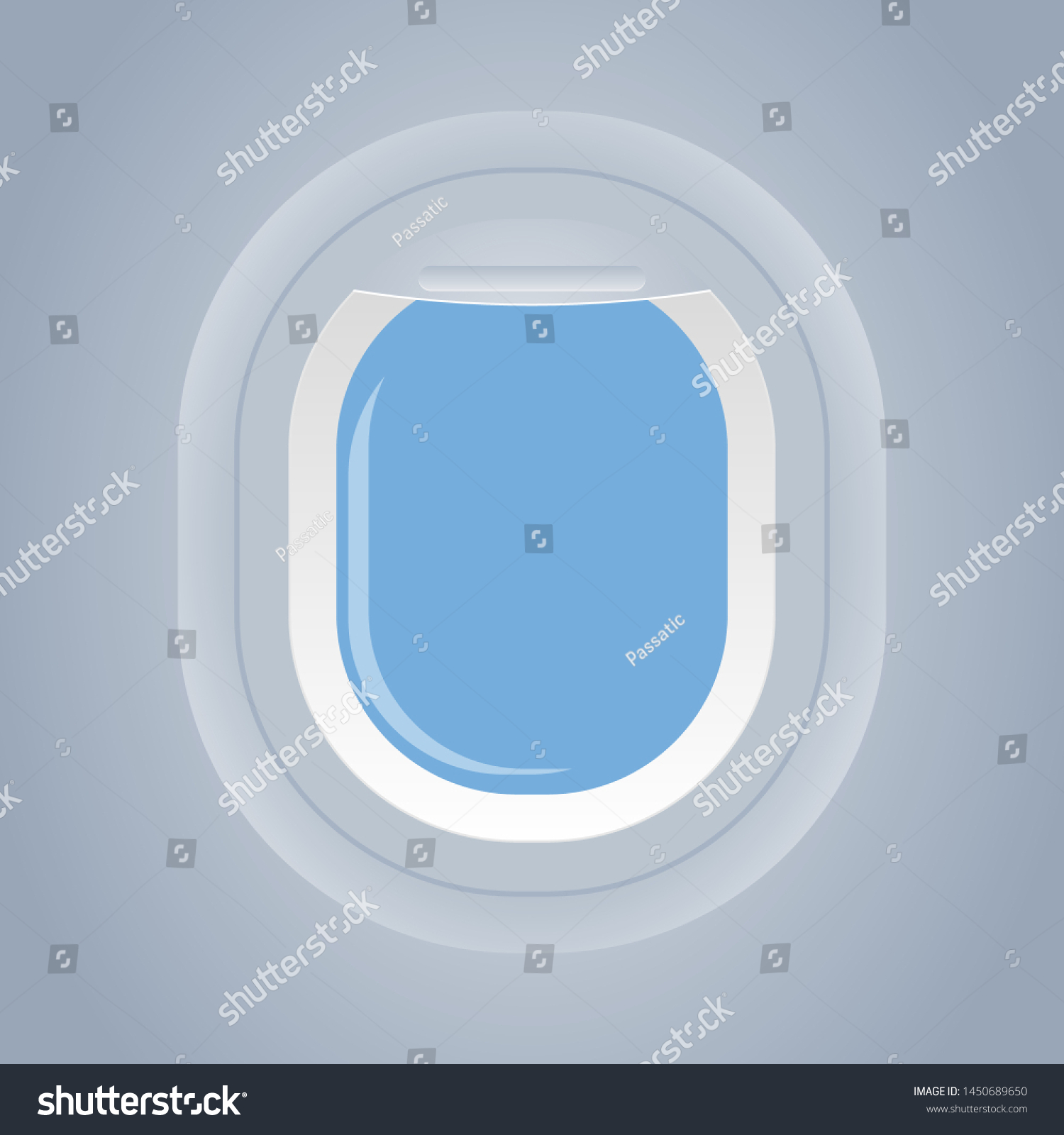 Vektor Stok Plane Window Isolated View Inside Vector (Tanpa Royalti ...