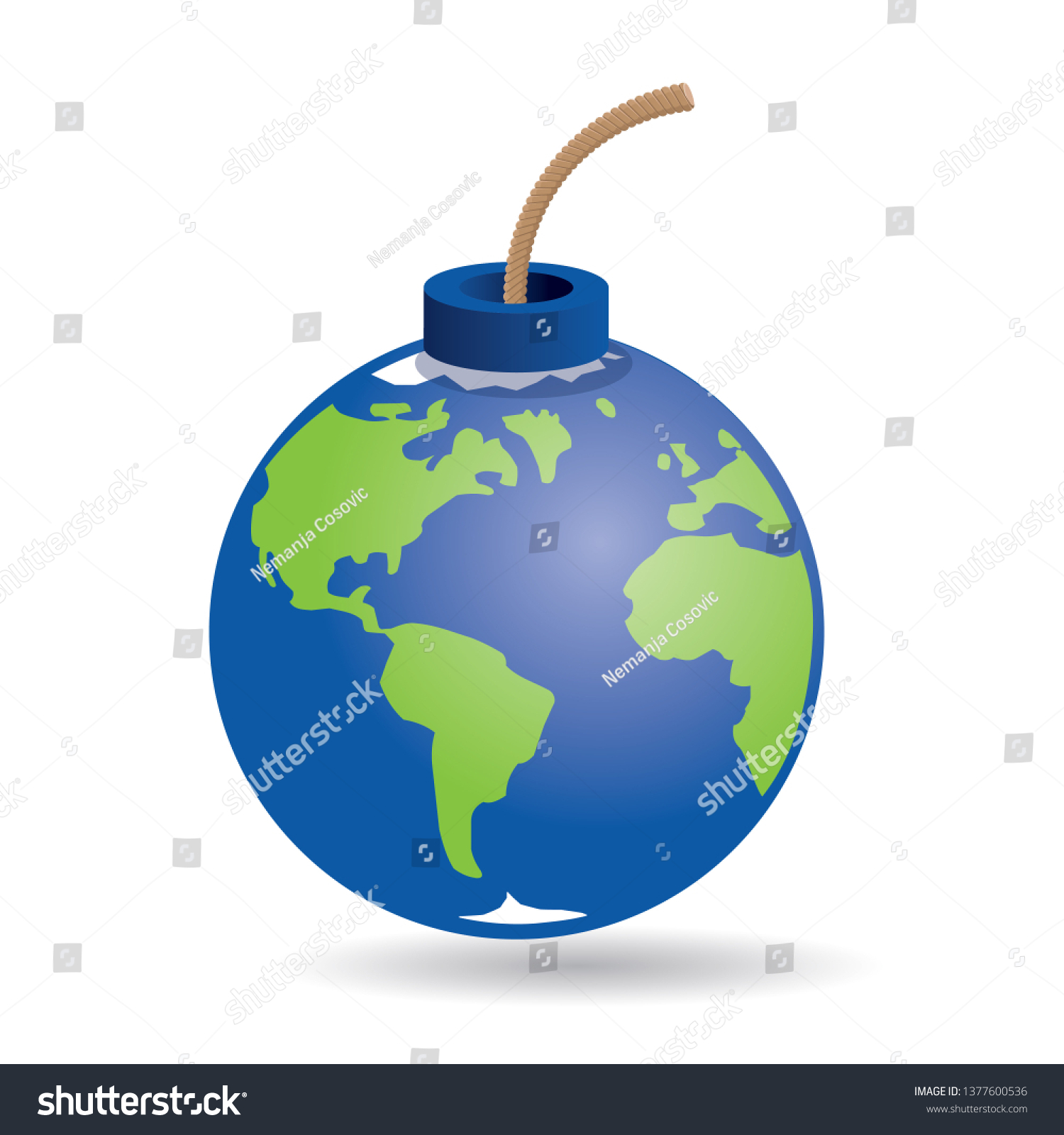 Planet Earth Bomb: เวกเตอร์สต็อก (ปลอดค่าลิขสิทธิ์) 1377600536 ...